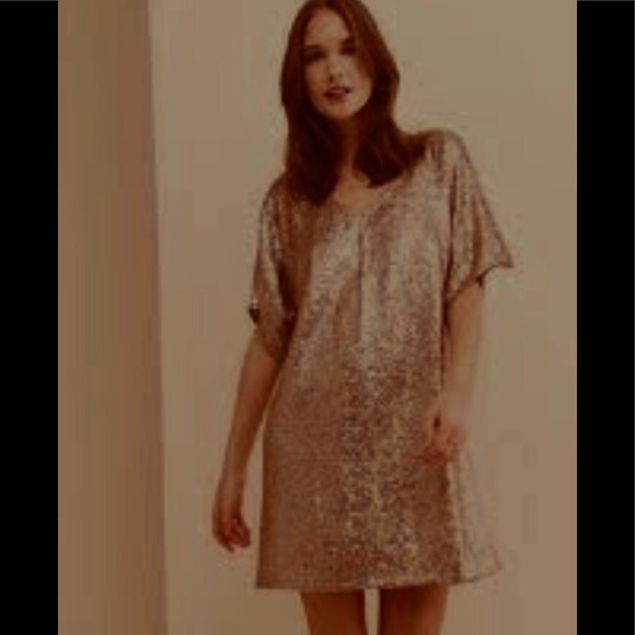 Gentle Fawn | Dresses | Gentle Fawn Gold Sequin Dress | Poshmark